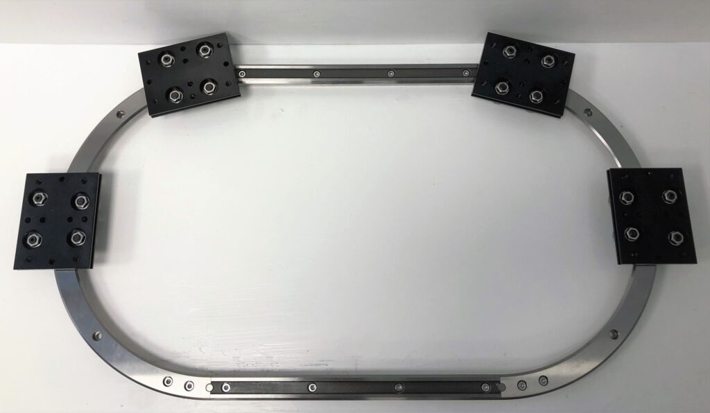 4080.CR44 Full 360° Steel Ring V Rail. 2,800-6,000N radial load/slide ...